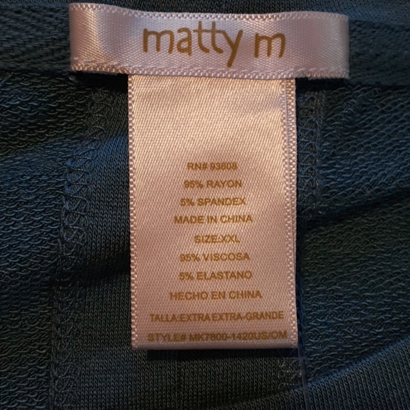 Matty M | Tops | Matty M Short Sleeve Tee Shirt Teal Nwt 359 | Poshmark